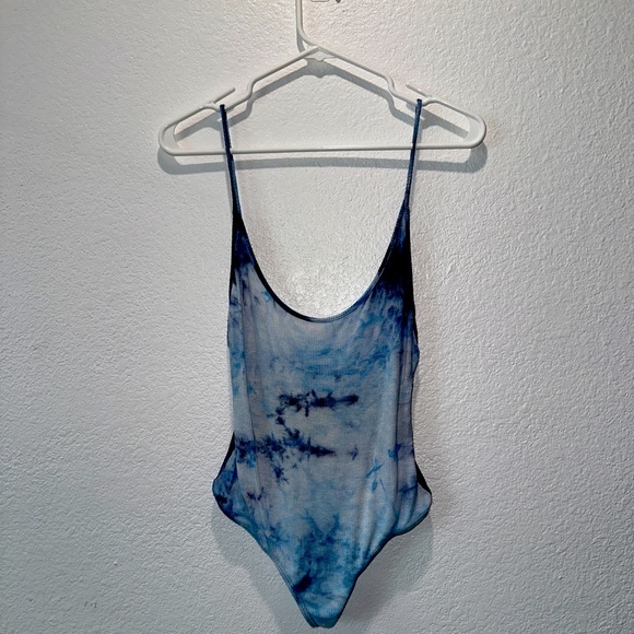 PacSun | Tops | Sexy Low Cut In The Front And Back Blue Tie Dye Body ...